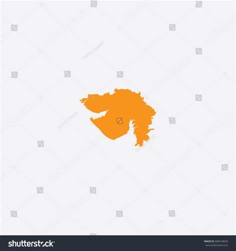 Map Gujarat India Vector Illustration Silhouette Stock Vector Royalty Free 689418076