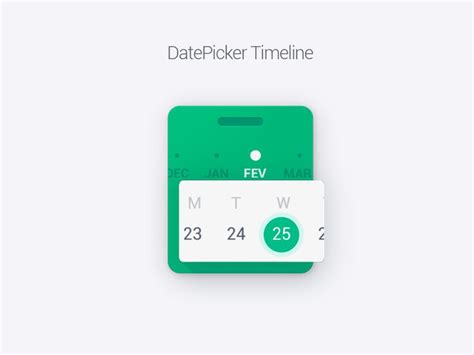Datepicker Timeline Design For Android Apps