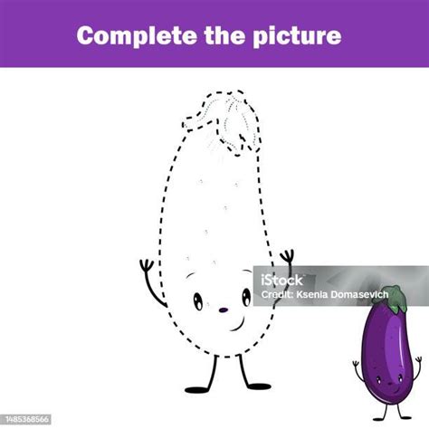 그림 어린이 교육 게임 색칠 공부 페이지를 완성하십시오 가지와 함께 어린이 활동 시트입니다 인쇄 가능한 도면 워크시트 0명에 대한 스톡 벡터 아트 및 기타 이미지 Istock