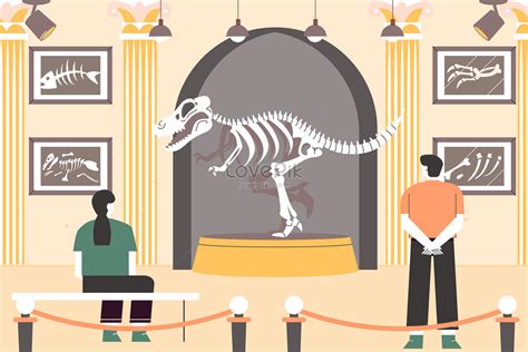 박물관의 날 화석 박물관 일러스트 무료 다운로드 Lovepik