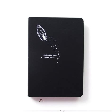 Black Star Notebook Hardcover Diary Diy Blank Blac Vicedeal