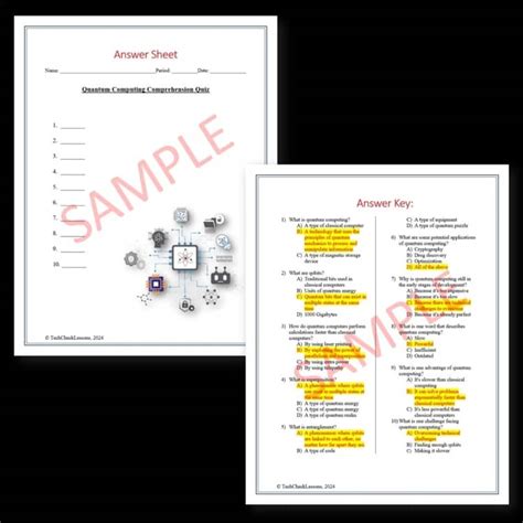 Quantum Computing Science Comprehension Passage And Activity Editable