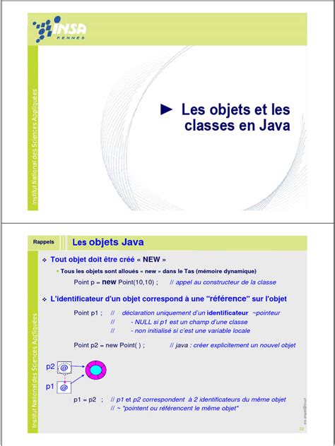Objets Et Classes En Java Guide Complet Pdf Données Informatiques