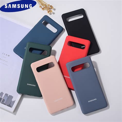 삼성 갤럭시 S10 5g Sm G977n 케이스 100 오리지널 액체 실리콘 전체 보호 커버 부드러운 Tpu 충격 방지 쉘