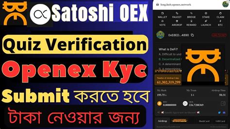Satoshi Openex Quiz Verification Satoshi OEX New Update Openex Kyc Verification Satoshi