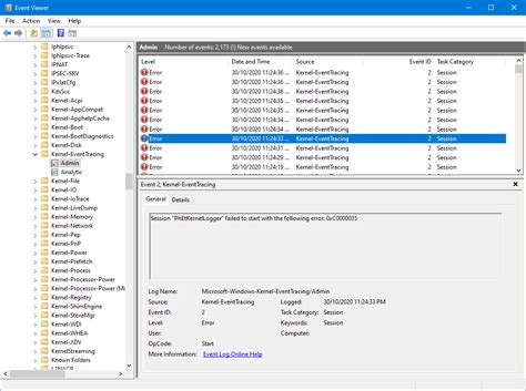 Kernel Eventtracing Errors While Using Process Hacker · Issue 726