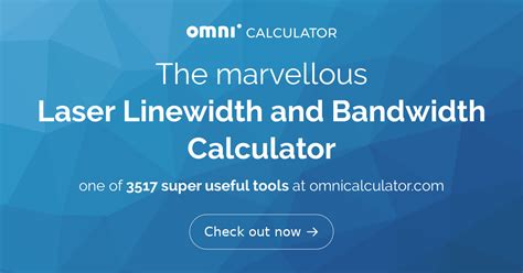 Laser Linewidth And Bandwidth Calculator