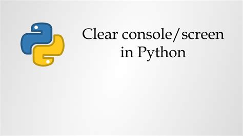 How To Clear Consolescreen In Python In 2021 Python Teaching Python Programming
