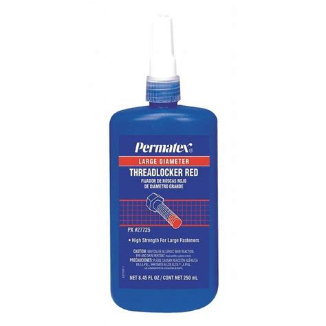 Permatex Threadlocker Red High Strength 250ml Bottle 27725 Zoro
