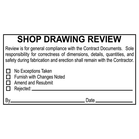Stock Shop Drawing Review Stamp Rubber Stamp Champ