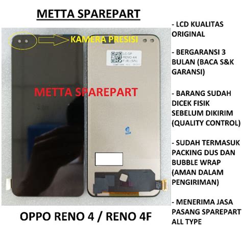 Jual Original OEM LCD Touchscreen Oppo Reno 4 Oppo Reno 4F Kamera Depan Presisi Shopee