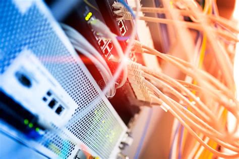Core Switch Technology In Network Room Place Stock Photo Image Of Business Office