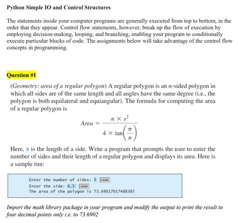 Solved Python Simple Io And Control Structures The