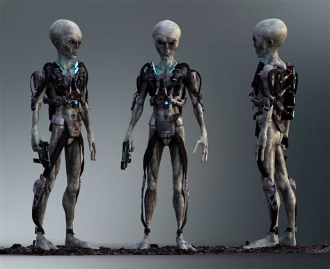 3d Model Sci Fi Alien Vr Ar Low Poly Rigged Cgtrader