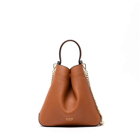Earth Tan Leather Mini Curve Bag