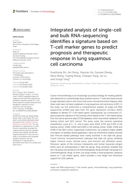 Pdf Integrated Analysis Of Single Cell And Bulk Rna Sequencing