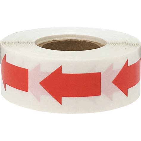 Color Coding Arrow Labels Red 1 X 5 8 Inch 500 Total Adhesive Stickers