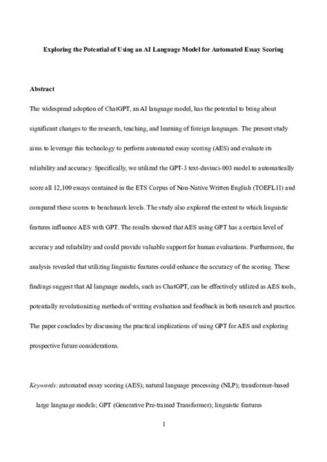 Pdf Exploring The Potential Of Using An Ai Language Model For
