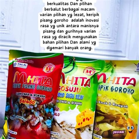 Jual Keripik Pisang Goroho Mitha Ole Ole Gorontalo Shopee Indonesia