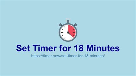 Set Timer For 18 Minutes Timernow
