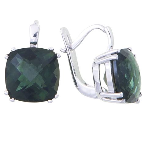 Серьги из серебра с изумрудным турмалином Арт.2216ту – купить в ...