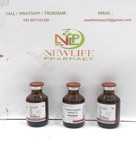 Gentalab Gentamicine Sulphate Injection 30 Ml At ₹ 37vial Gentamicin