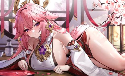 Yae Miko Genshin Impact Drawn By Eternityshadeh Danbooru