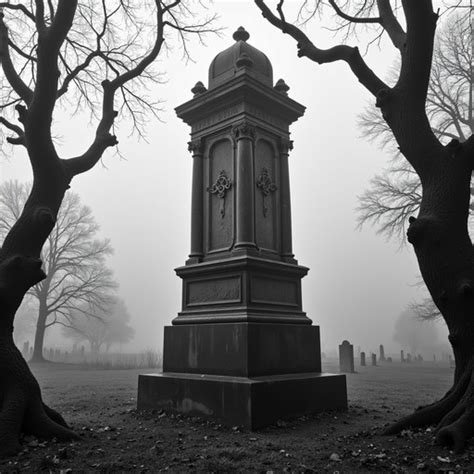 Free Misty Cemetery Twilight Image Cemetery Graveyard Fog