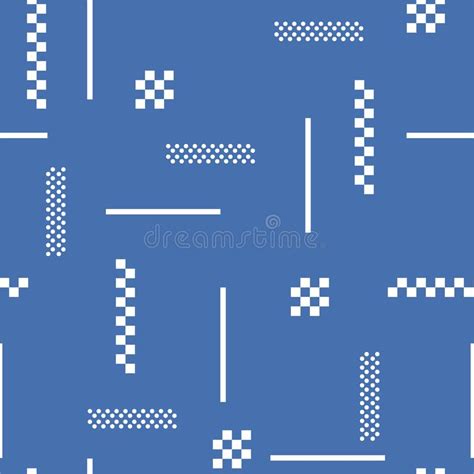Modern Geometric Line Dot And Square Mixed Create Seamless Pattern In Vector Eps10 Design For