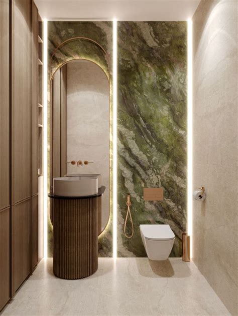 ванная комната санузел в стильной квартире доме пентхаусе коттедже Дом Современный вход