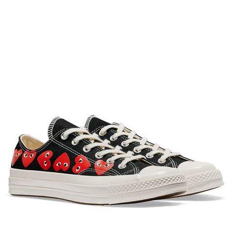 Converse Multi Red Heart Low Top Black Comme Des GarÇons Melbourne