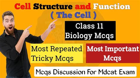 Part 1 The Cell Cell Structure And Function Mcqs Biology11 Mcqs