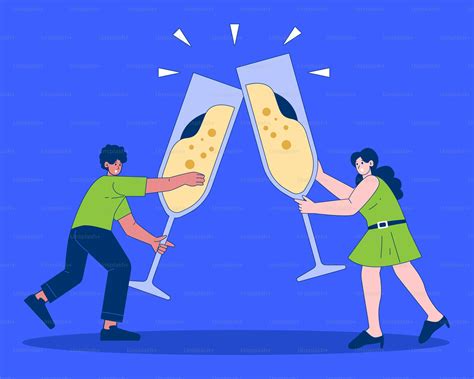 한 남자와 한 여자가 샴페인 잔을 들고 있다 벡터 Unsplash의 춤 이미지