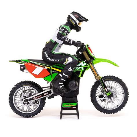 Losi 14 Promoto Mx Moto Cross Rtr Verte Avec Batterie Et Chargeur Pro
