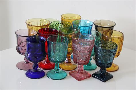 Colored Glass Goblets