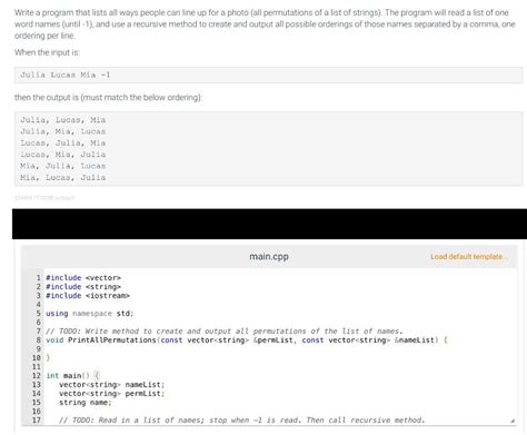 Solved Write A Program That Lists All Ways People Can Line