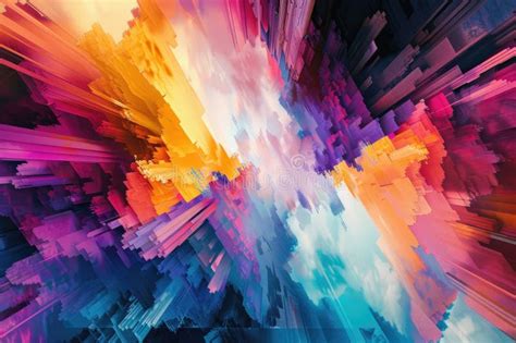 Futuristic Digital Display Vibrant Abstract Art Adding A Pop Of Color With Dynamic Visual