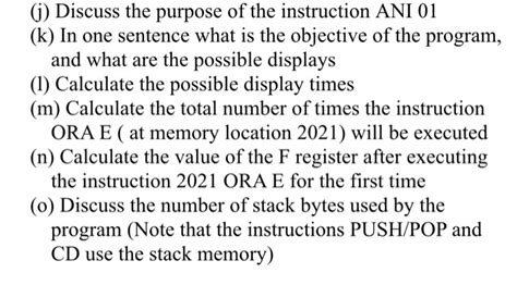 Solved Use The Intel 8085 Assembler Appendix F And