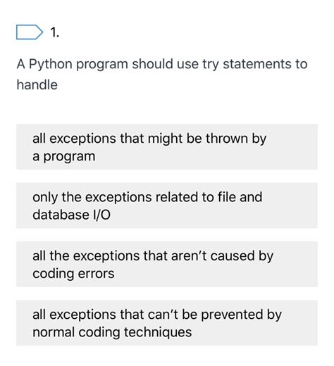 Solved D 1 A Python Program Should Use Try Statements To