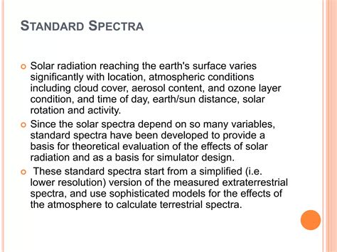 Solar Radiation Spectra Pptx