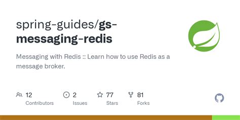Github Spring Guidesgs Messaging Redis Messaging With Redis