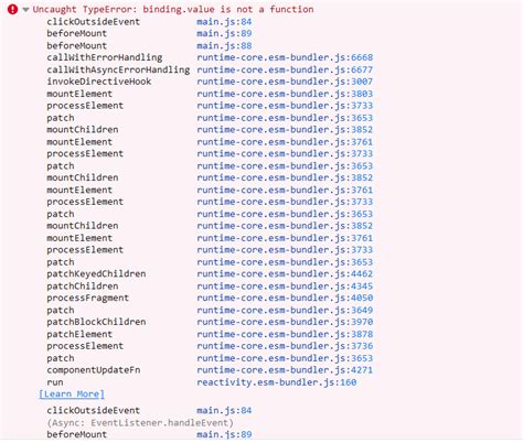 Javascript Typeerror Bindingvalue Is Not A Function Vue Js V Click Outside Stack Overflow