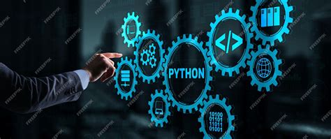 Premium Photo Python Programming Language Programing Workflow Abstract Algorithm Concept On