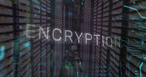 Animation Of Encryption Text Binary Codes Circuit Board Pattern Over