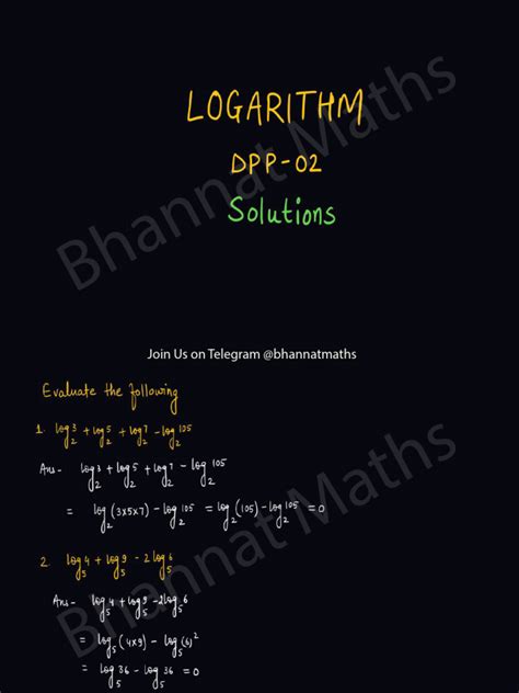 Dpp 02 Solutions Log Bhannat Maths Compressed Pdf