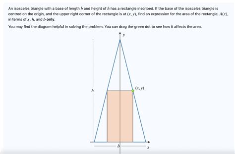 Solved An Isosceles Triangle With A Base Of Length B And Chegg Com