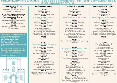 Preliminary Programme Release Ces 2024 Conference