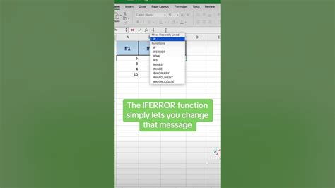 Iferror In Excel Excel Microsoftexcel Excelsolutions Excelformula Excelclasses Youtube