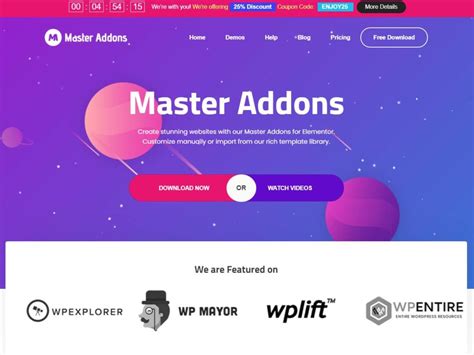 master addons sites gallery