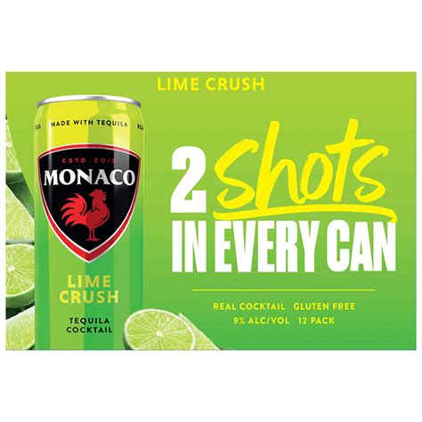 Monaco Lime Crush Tequila 12 Pack 12 Oz Cans 997 At Costco